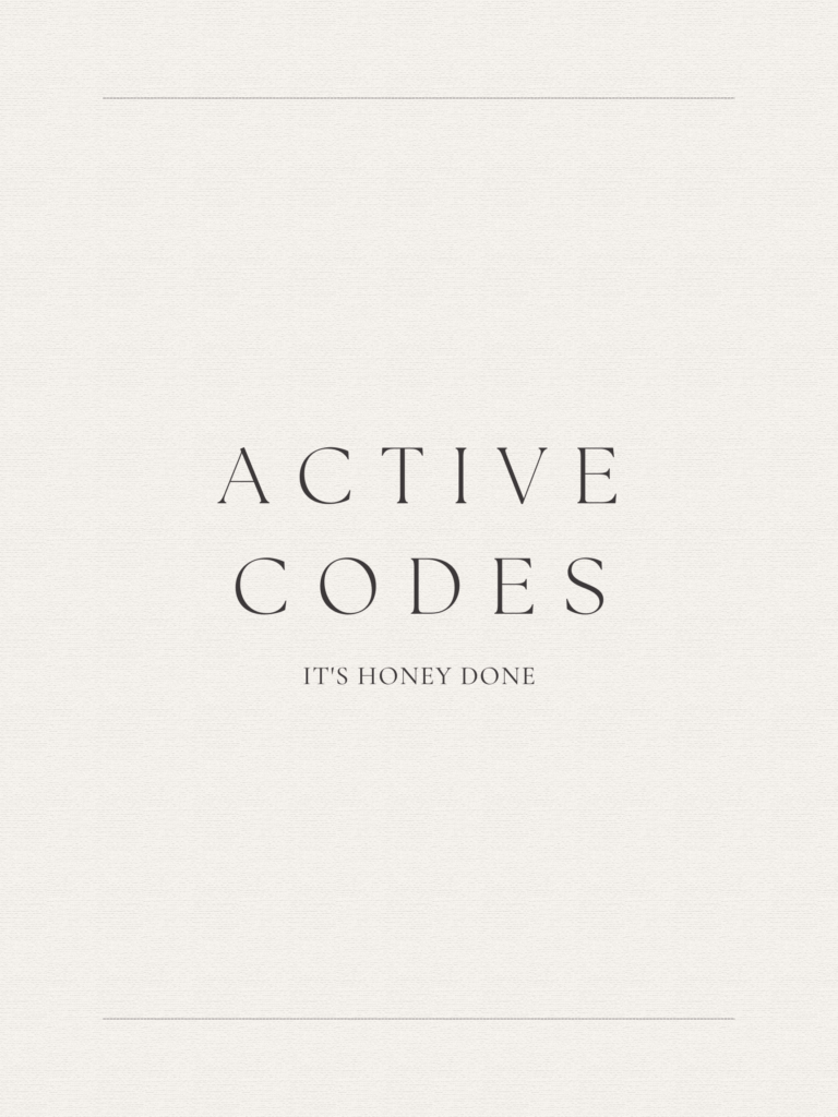 Active Codes - It's Honey Done